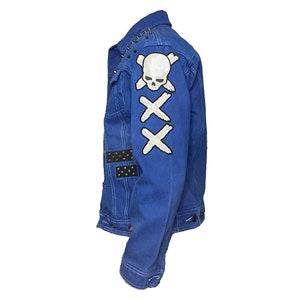 Royal Blue Punk Rock Battle Jacket the Forsaken - Etsy