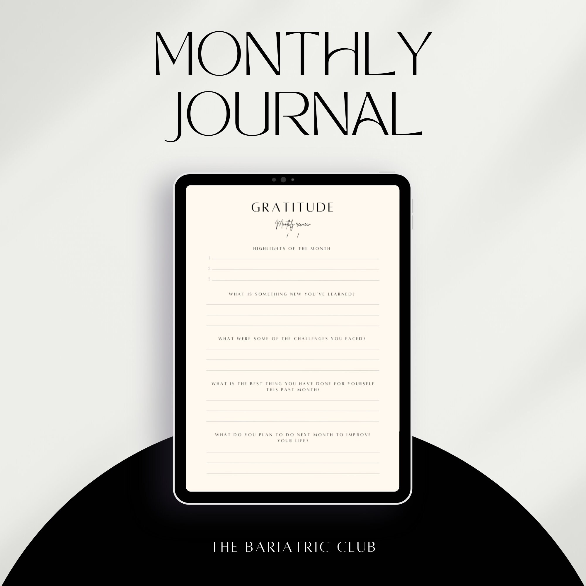 Daily and Monthly Gratitude Journal - Digital Print - Digital Download ...