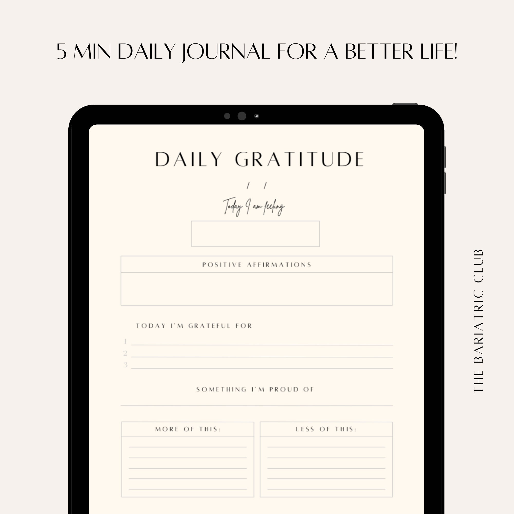 Daily and Monthly Gratitude Journal - Digital Print - Digital Download ...
