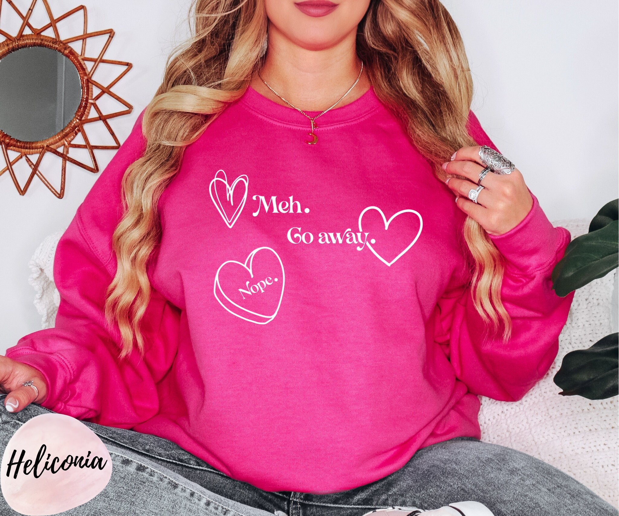 Valentines Day Sweatshirt Valentine Anti Valentine Retro Valentine