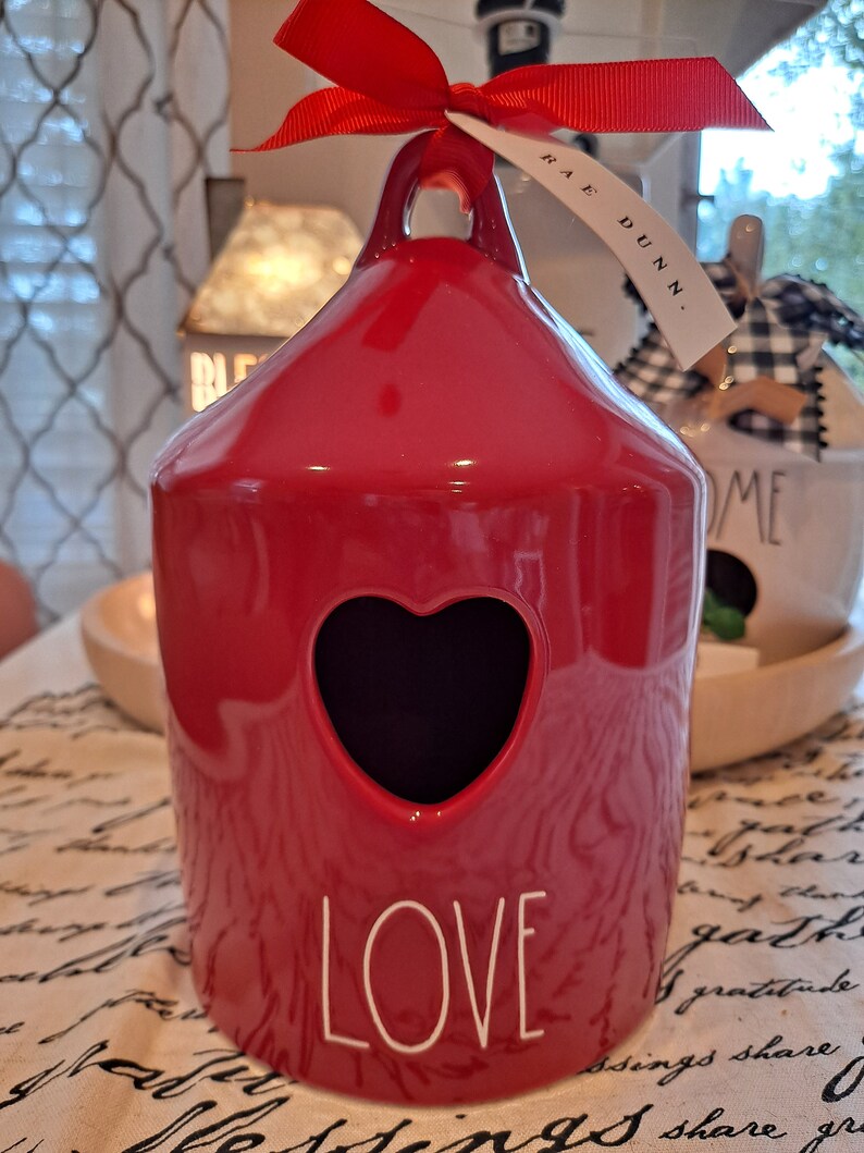 Rae Dunn Red LOVE Birdhouse - Etsy