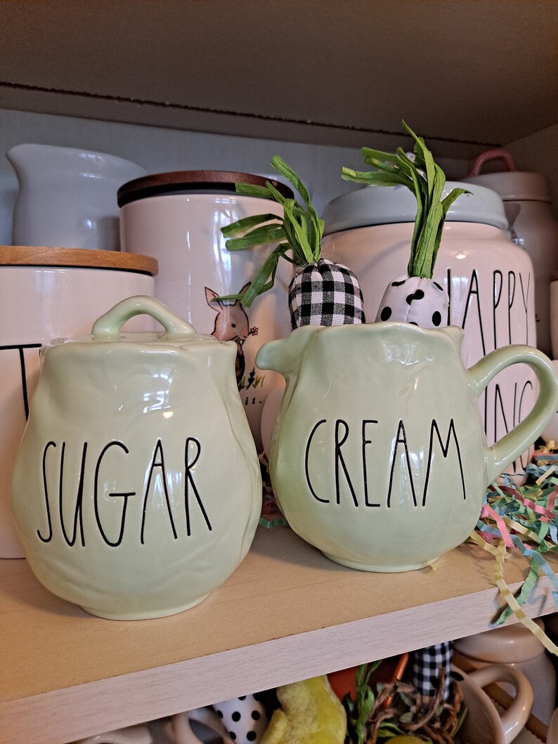 Rae Dunn Sugar and Cream Spring Set - Etsy