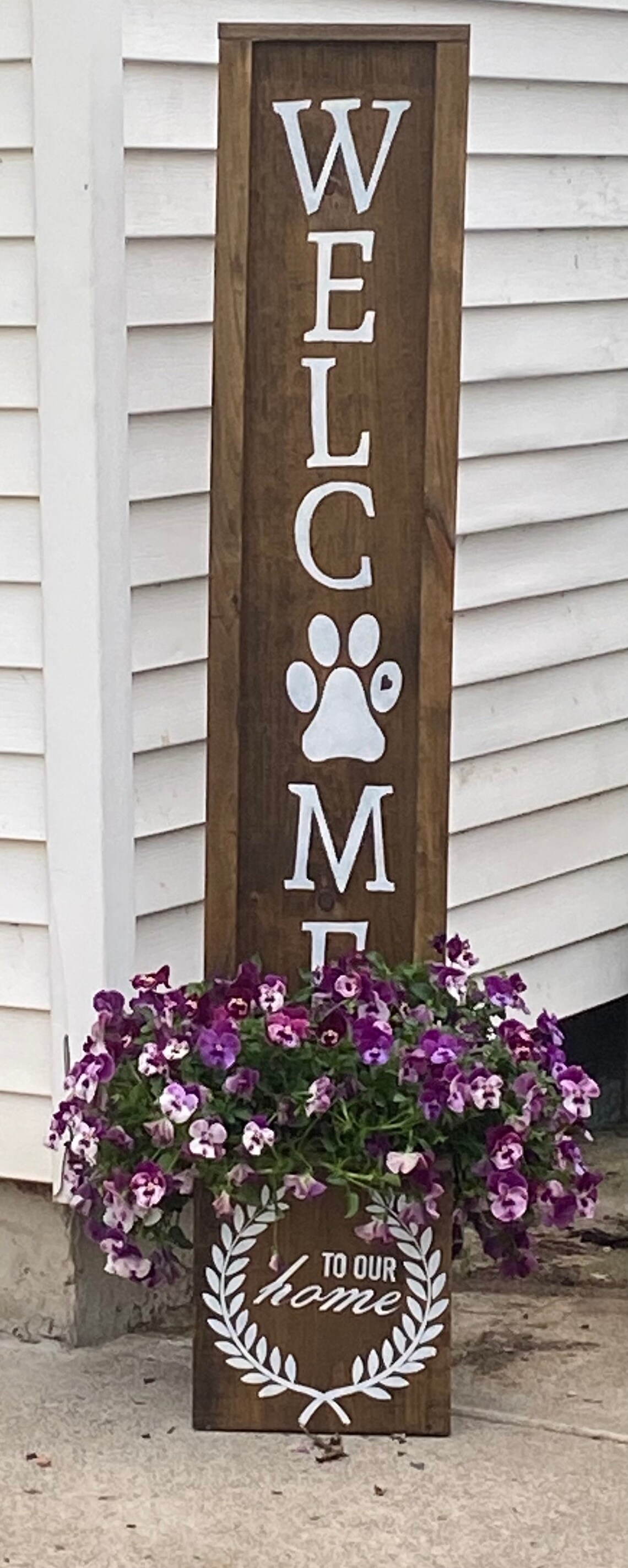 Customized Welcome Sign Planter Box, Personalized Porch Sign, Flower ...
