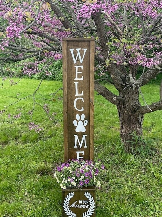 Customized Welcome Sign Planter Box Personalized Porch Sign - Etsy