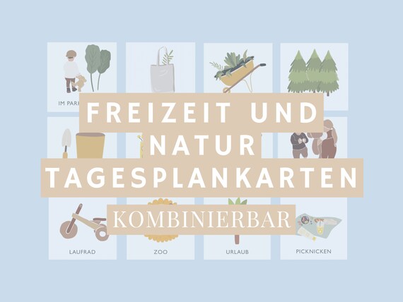 Freizeit und Natur Tagesplan Routine Karten Wochenplan - Etsy.de