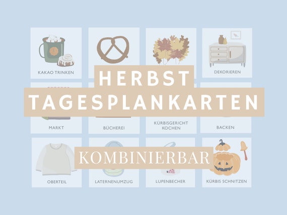 Autumn Daily Schedule for Children Weekly Schedule With - Etsy