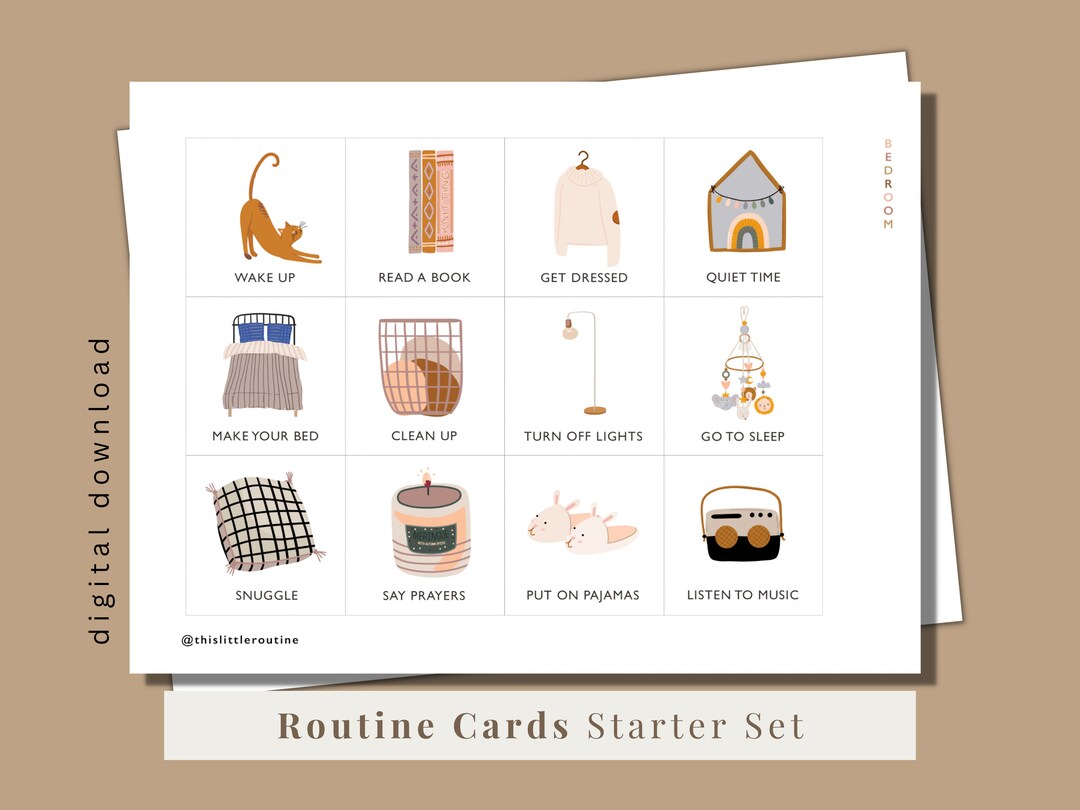 Daily Routine Cards, Printable Montessori Cards, Visual Routine Cards ...
