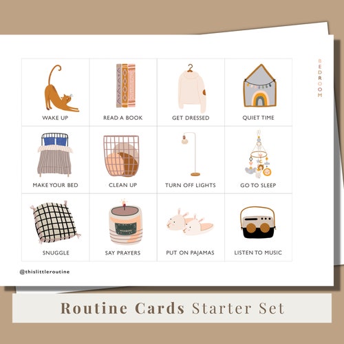 Daily Routine Cards Printable Montessori Cards Visual - Etsy