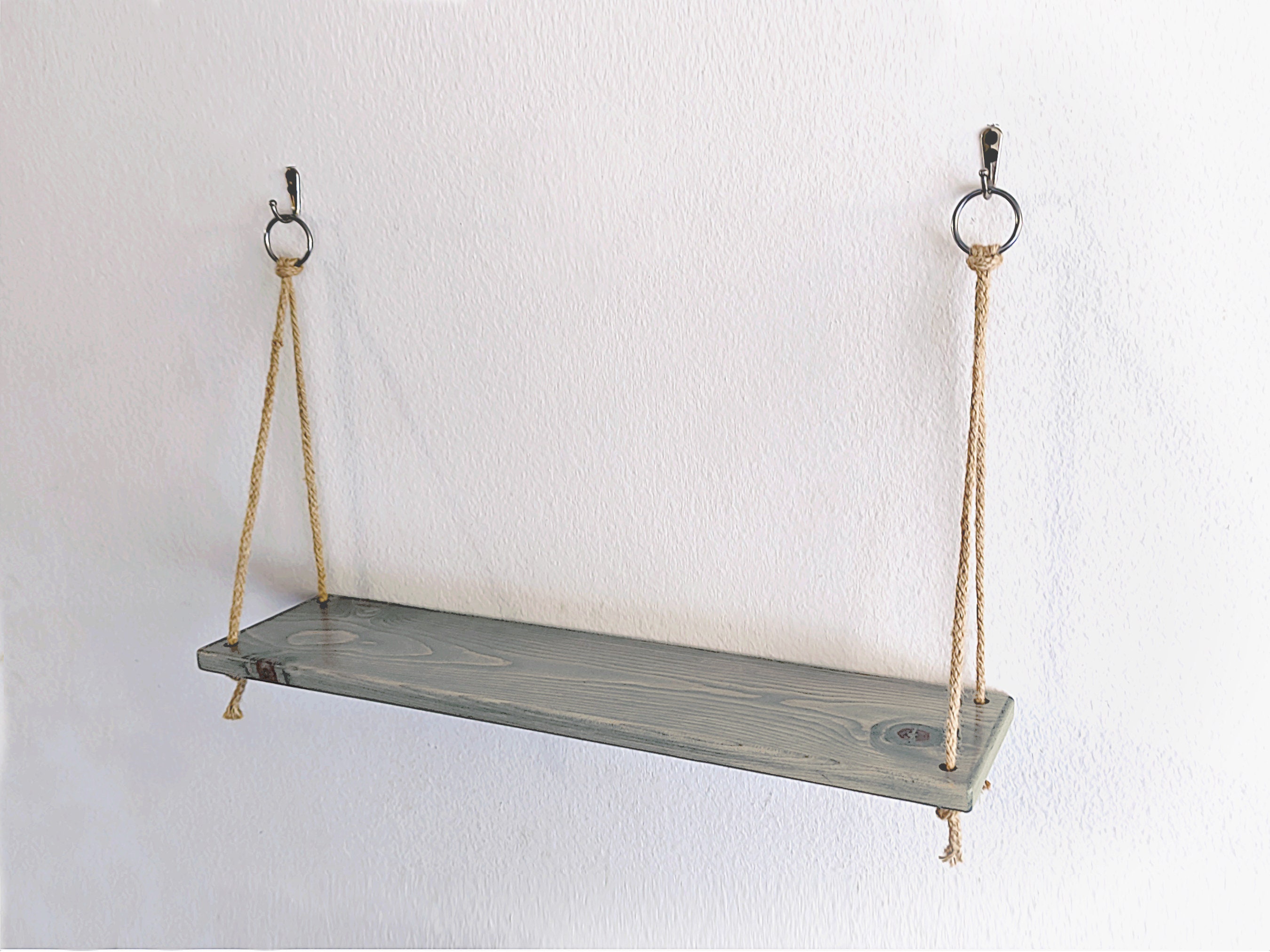 Hanging Rope Shelf Large 24 Inch Real Wood Home Decor - Etsy