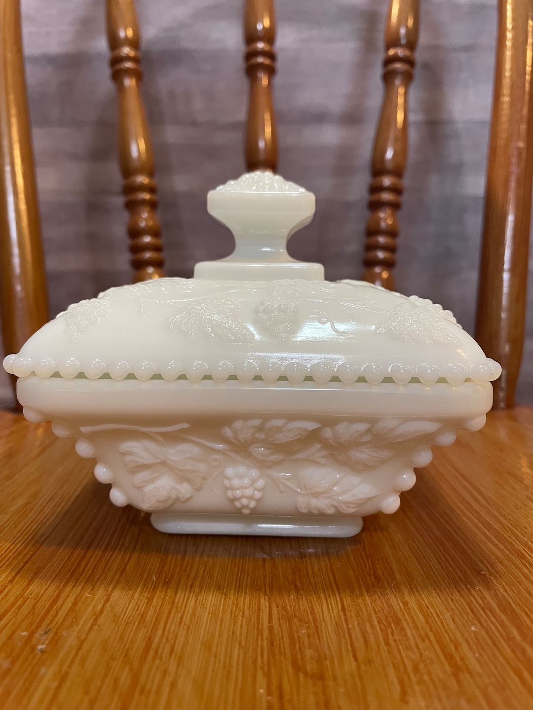Marvelous Milk Glass Dish With Lid - Etsy