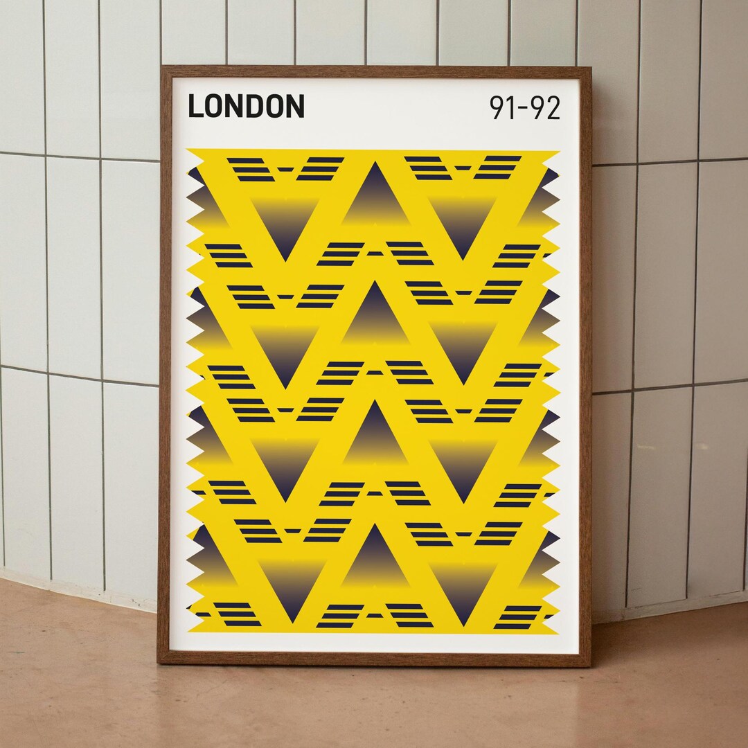 Arsenal 91/92 Away Shirt Swatch Print: Mashup Football Art (digital ...