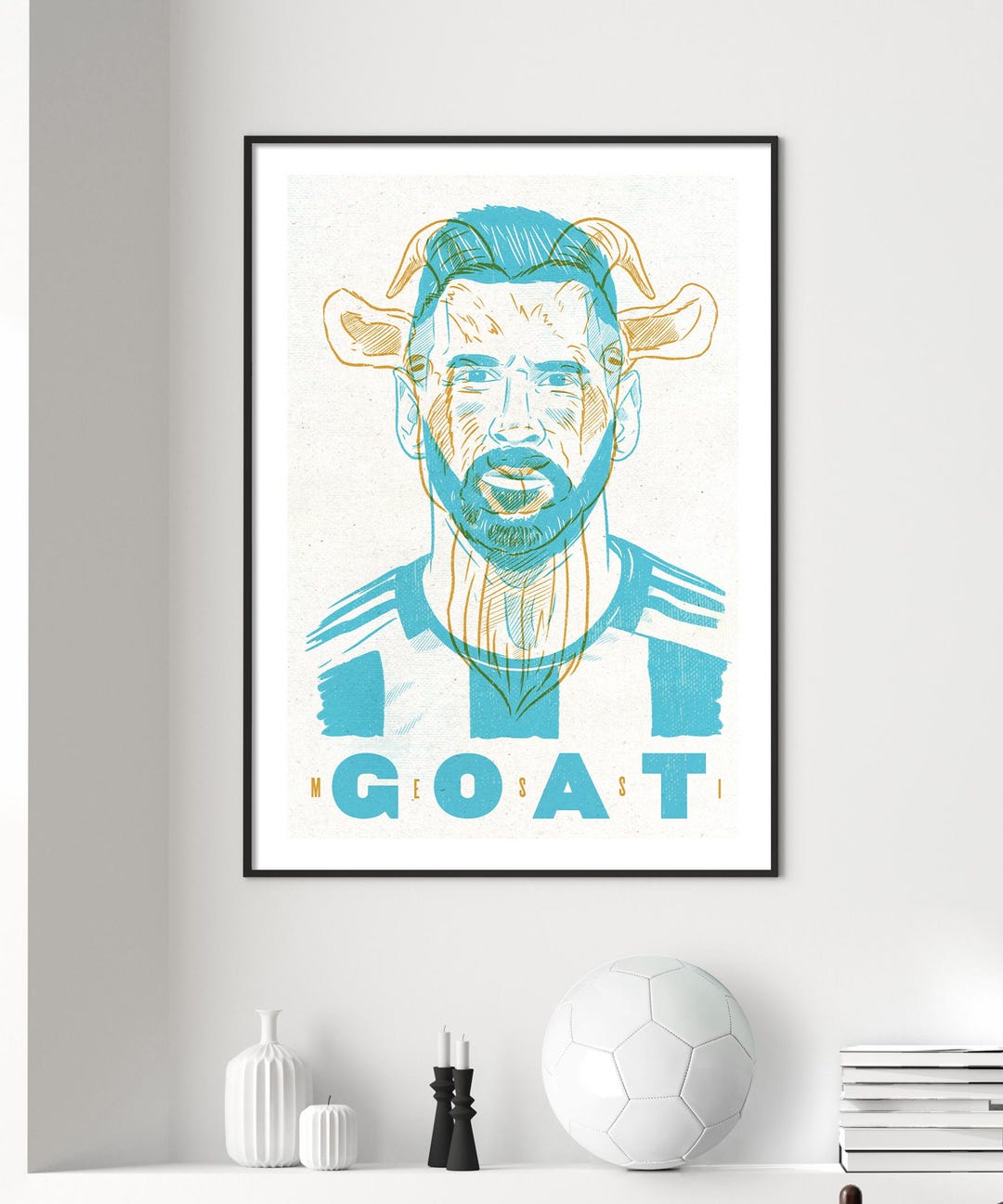 Messi Argentina GOAT A5,A4, A3 Portrait Matte Art Poster - Gallery ...