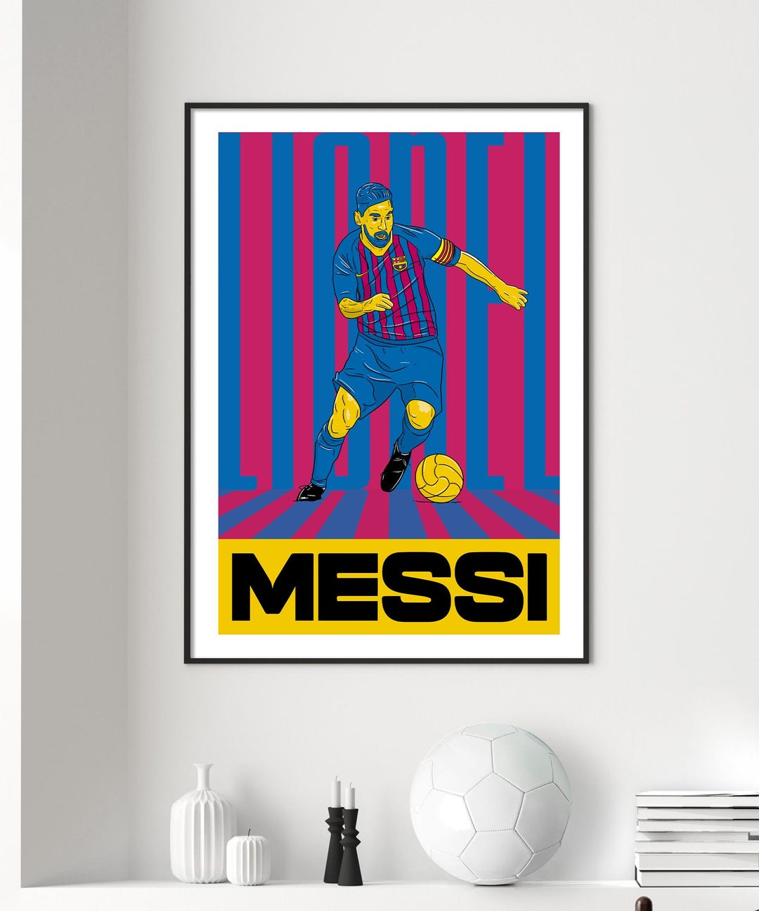 Messi Barcelona A5,A4, A3 Portrait Matte Art Poster - Gallery Print ...