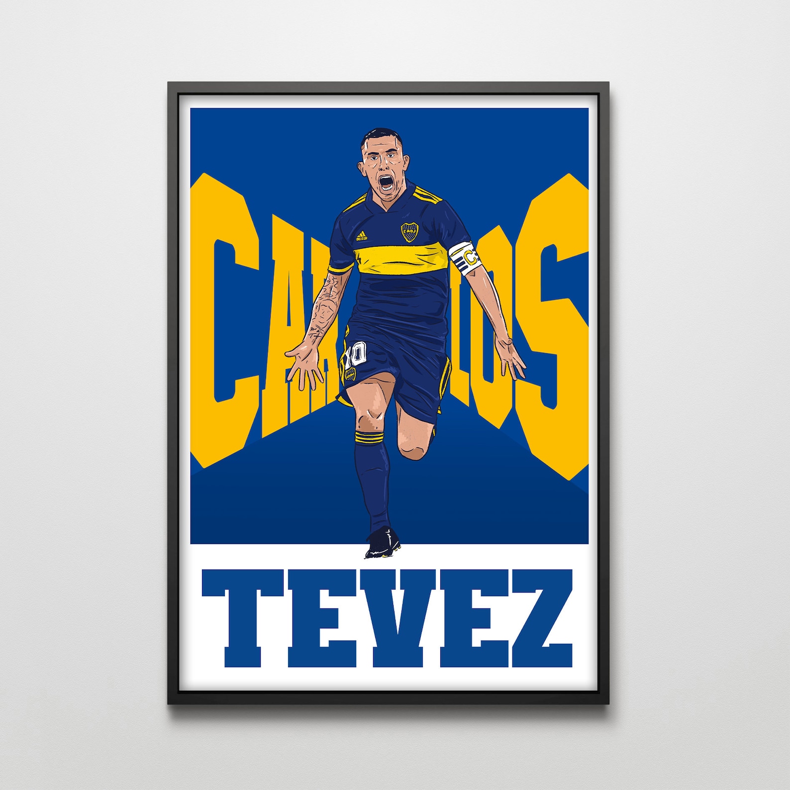 Carlos Tevez Boca Juniors A3 29.7 Cm X 42 Cm- Poster Print - Gallery ...