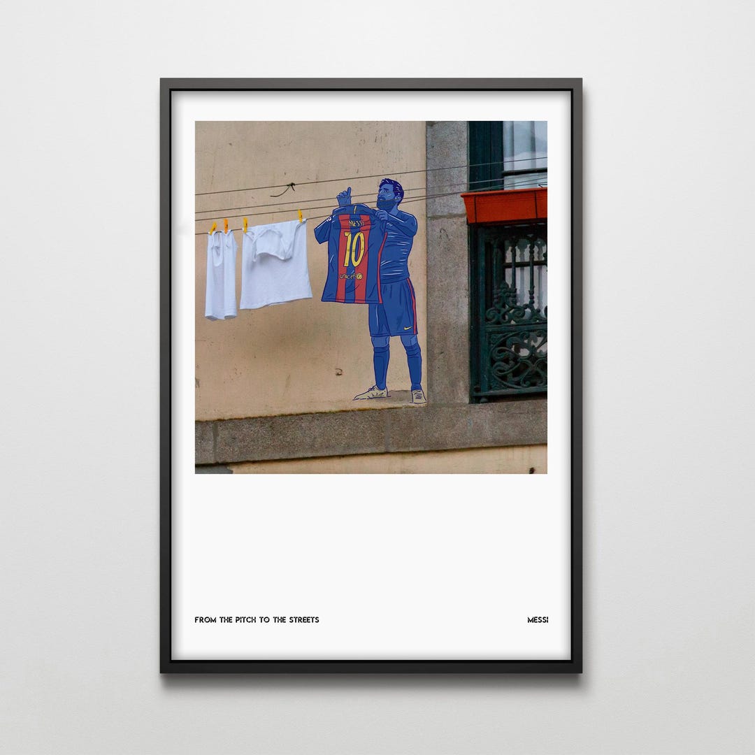 Messi Street Art Print: Barcelona Football Mural (digital Print) - Etsy