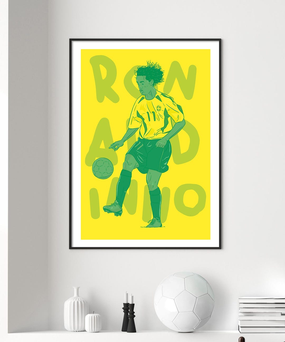 Ronaldinho Brazil A5,A4, A3 Portrait Matte Art Poster - Gallery Print ...