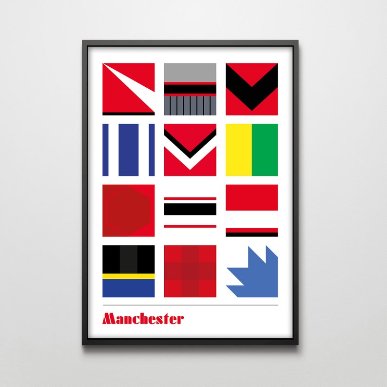Manchester United Bauhaus Inspired Bauhaus Wall Art - Etsy