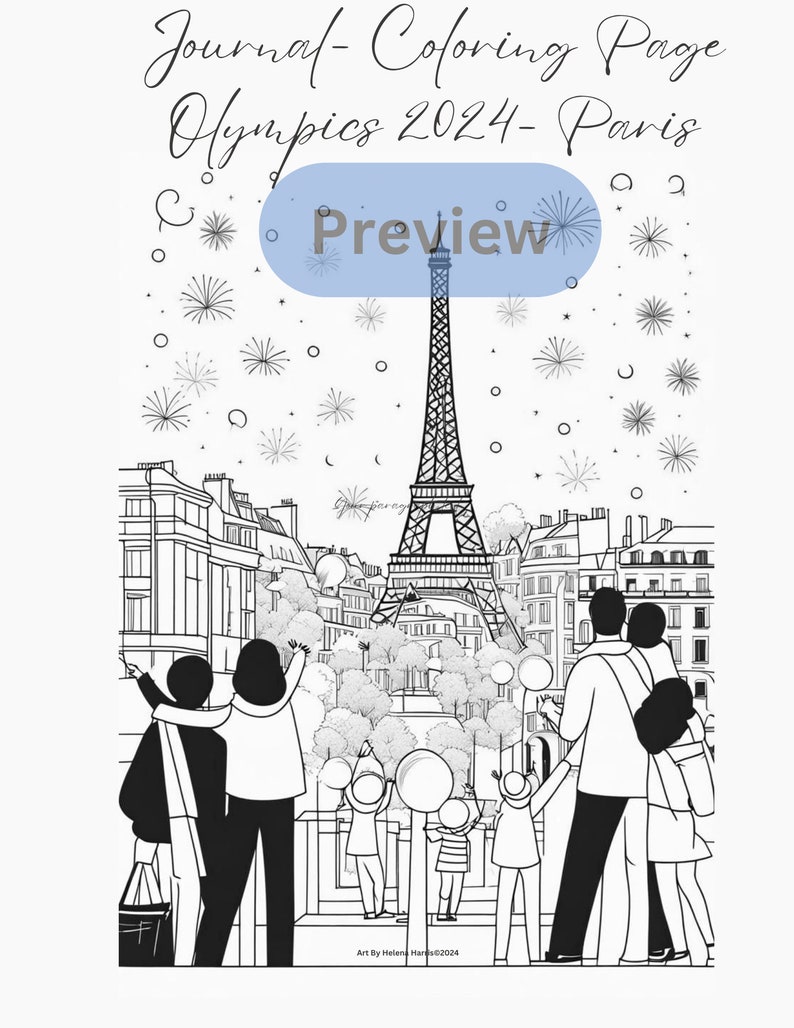 Summer 2024 Paris Olympics Coloring Page for Adults Girls Trips - Etsy ...
