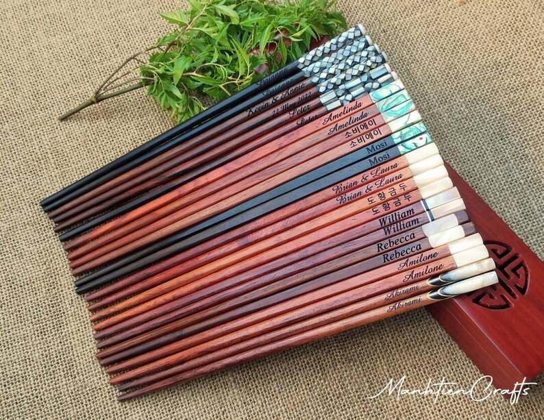 Personalized Engraved Chopsticks Set Christmas Gifts With - Etsy
