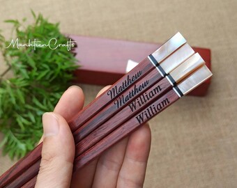 Personalized Engraved Chopsticks Set Christmas Gifts With - Etsy