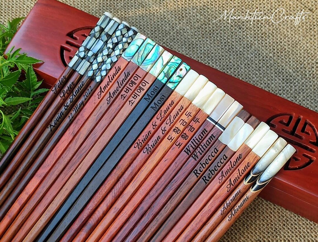 Personalized Engraved Chopsticks Set Christmas Gifts With Chopstick ...
