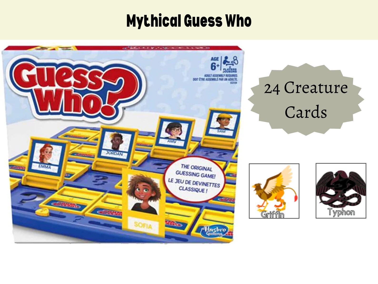 Greek Mythology Mythical Creature Guess Who | Digital Download | Greek ...