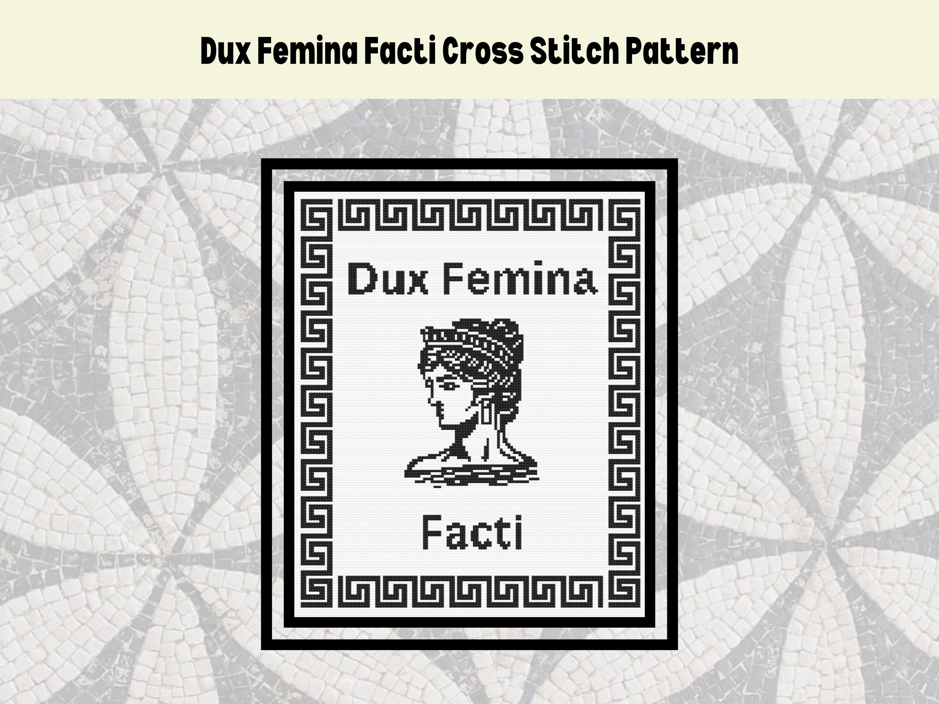 Dux Femina Facti Cross Stitch Pattern Digital Download | Roman Cross ...