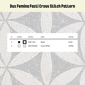 Dux Femina Facti Cross Stitch Pattern Digital Download | Roman Cross ...