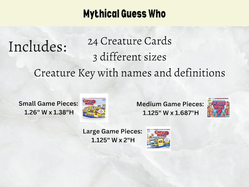 Greek Mythology Mythical Creature Guess Who | Digital Download | Greek ...