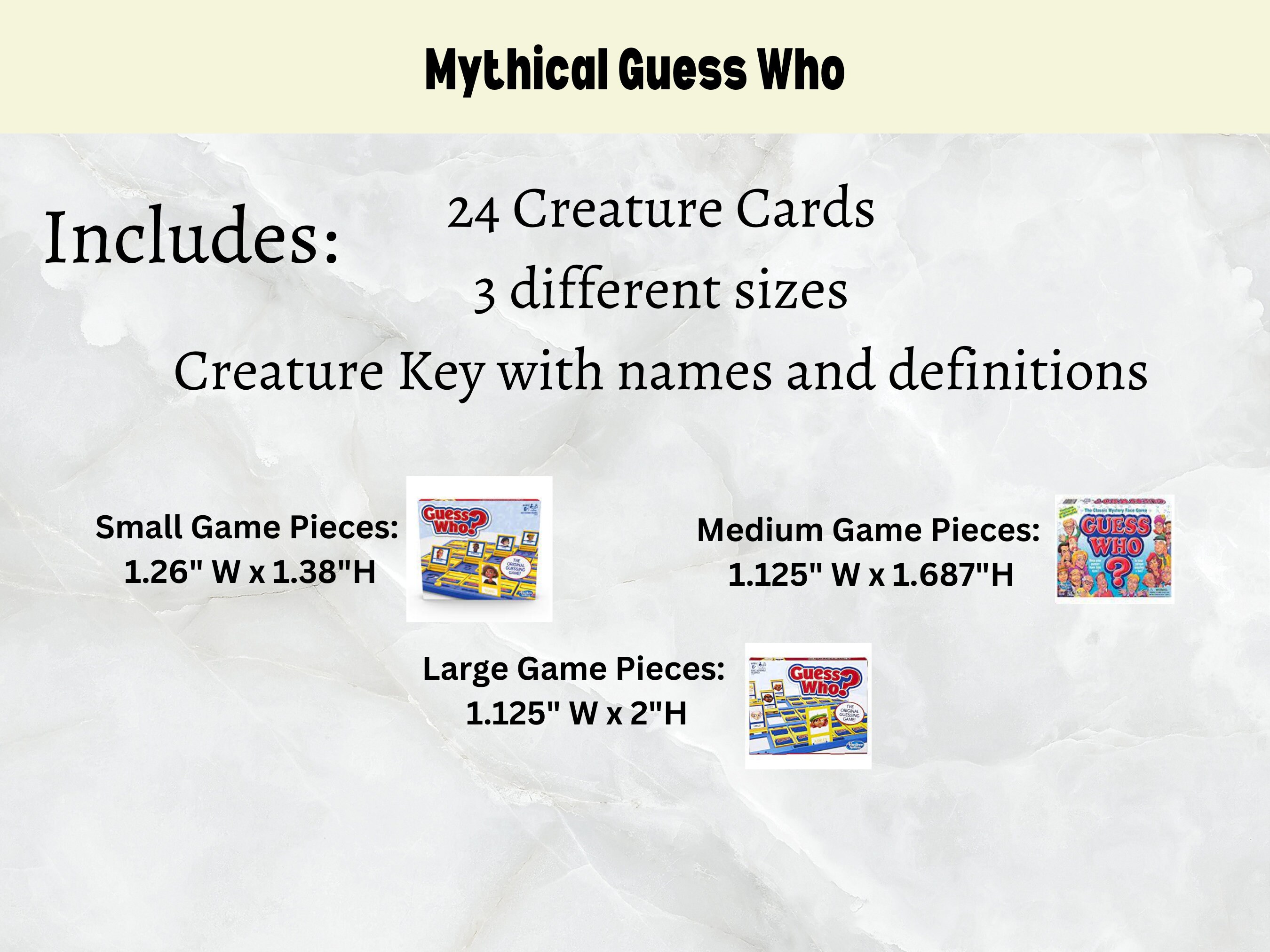 Greek Mythology Mythical Creature Guess Who | Digital Download | Greek ...
