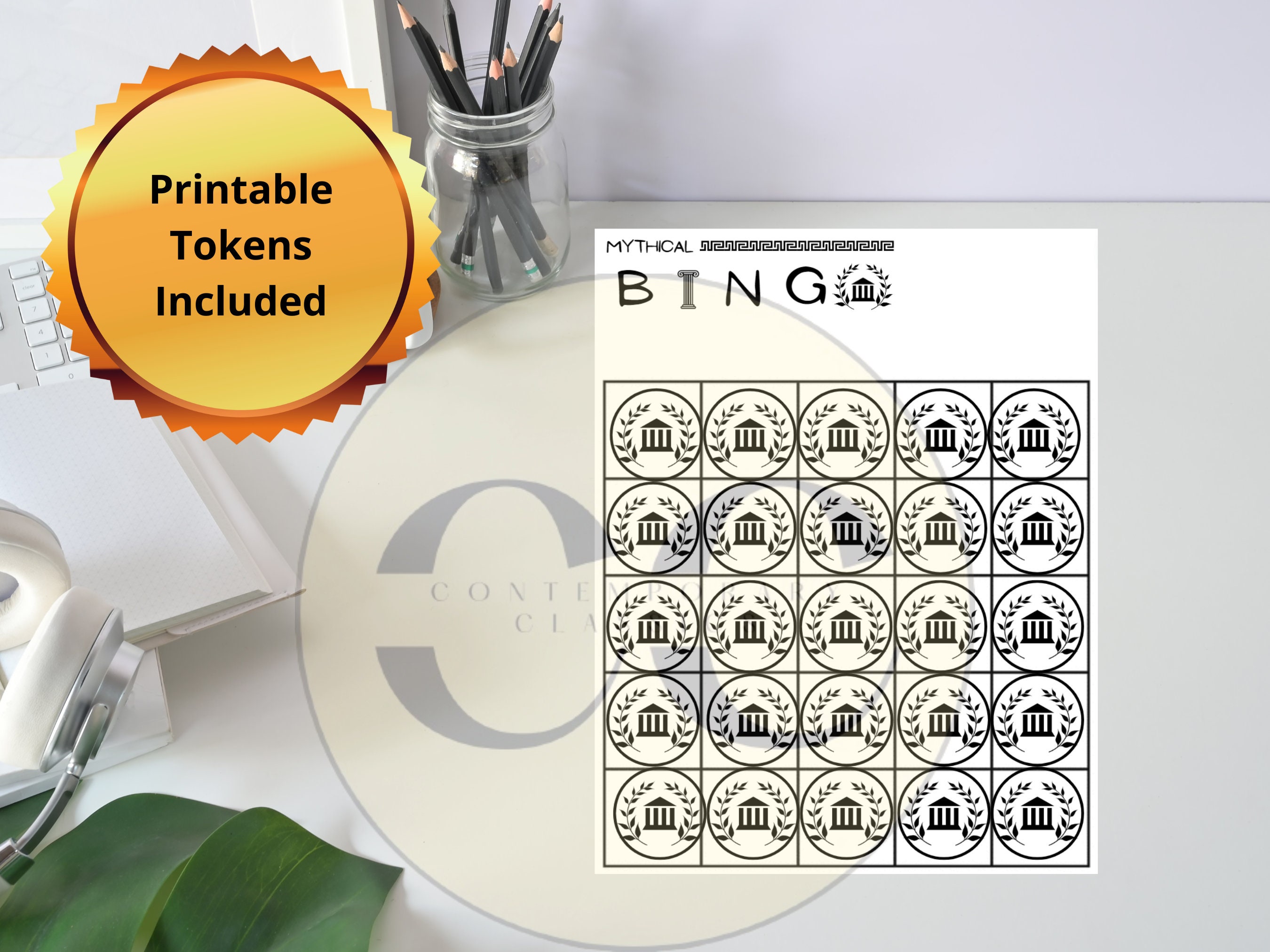 Greek Mythology Bingo, Printable Instant Download, 30 Cards - Etsy