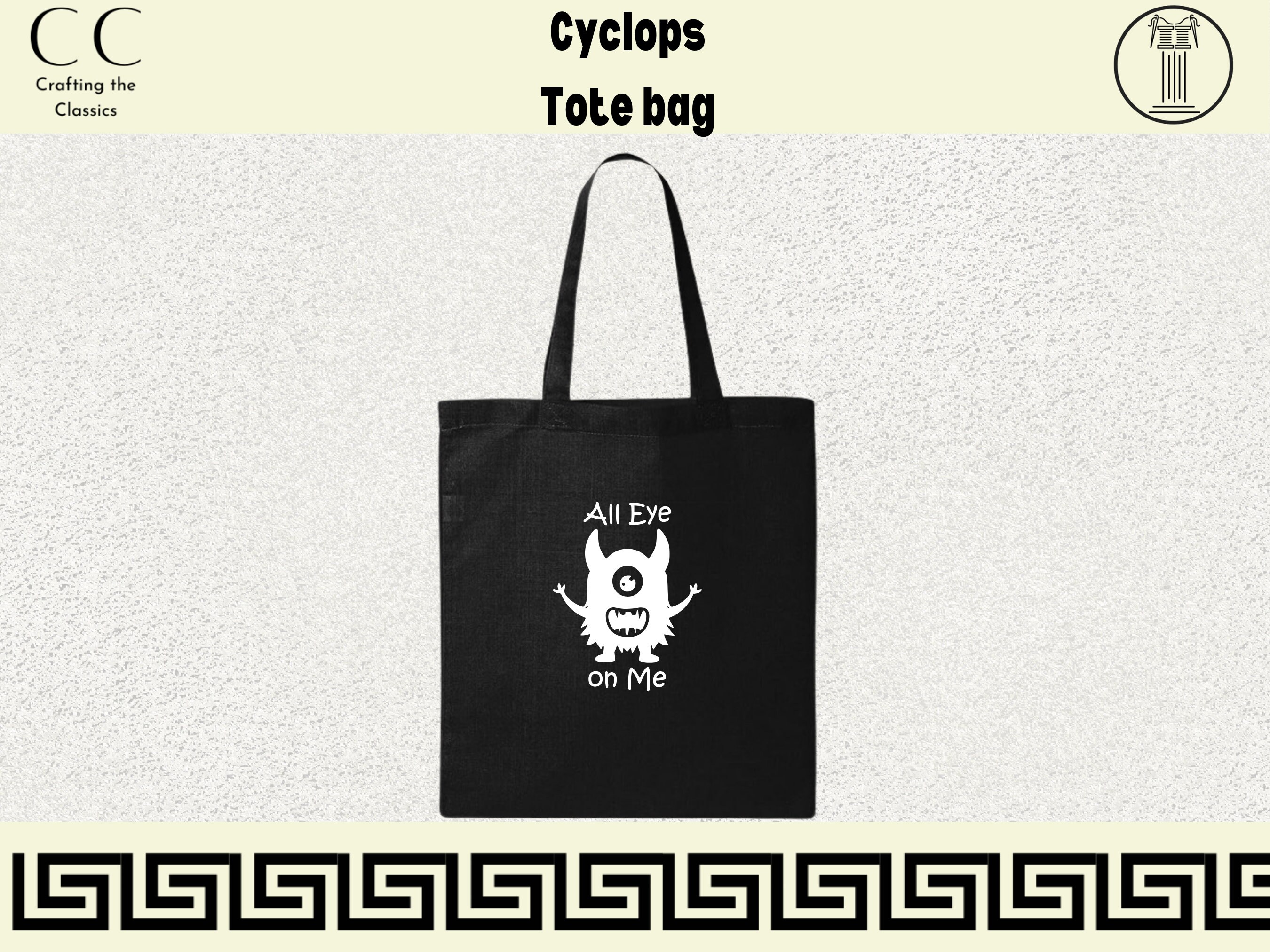 Ancient Greek Inspired Tote Bags Choose 1 of 4 Black Tote Designs - Etsy