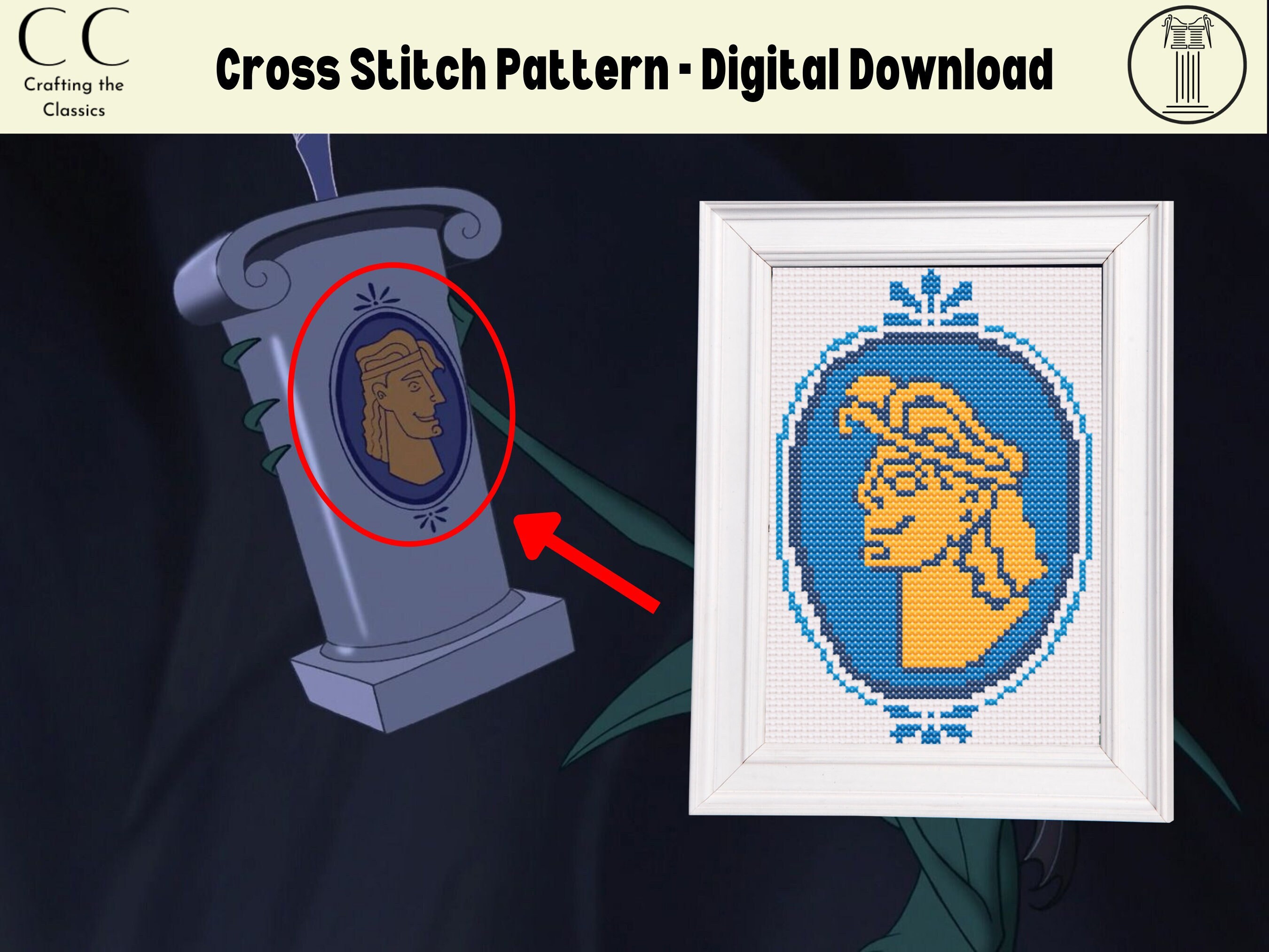 Hercules Cross Stitch Pattern - Etsy