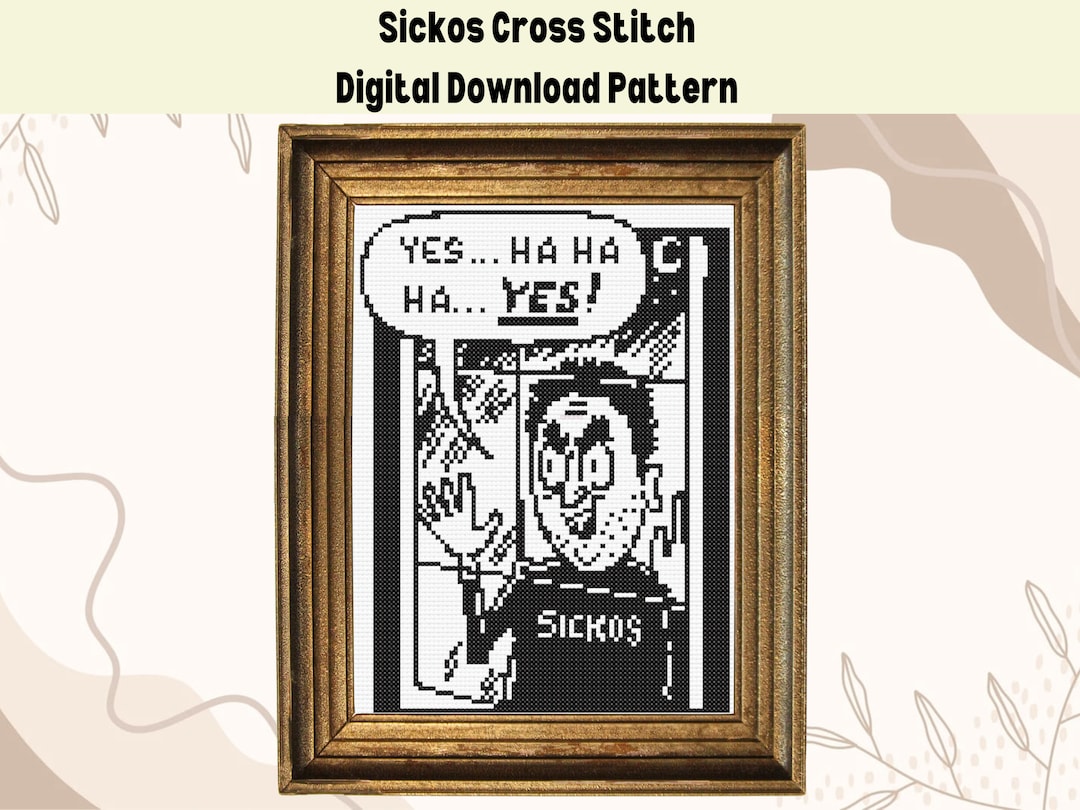 Sickos Meme Cross Stitch Pattern: Funny Design (digital Download) - Etsy