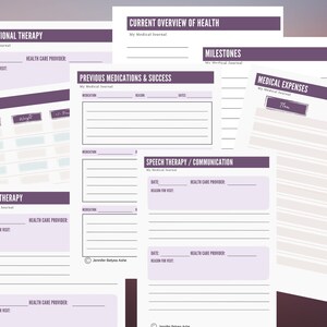 My Medical Journal PRINTABLE Health Tracker and Planner Digital ...