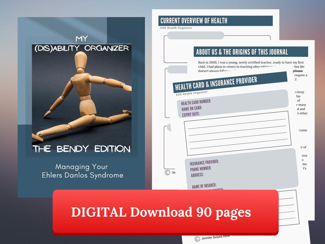 Ehlers Danlos Syndrome Medical Organizer PRINTABLE Download Health ...