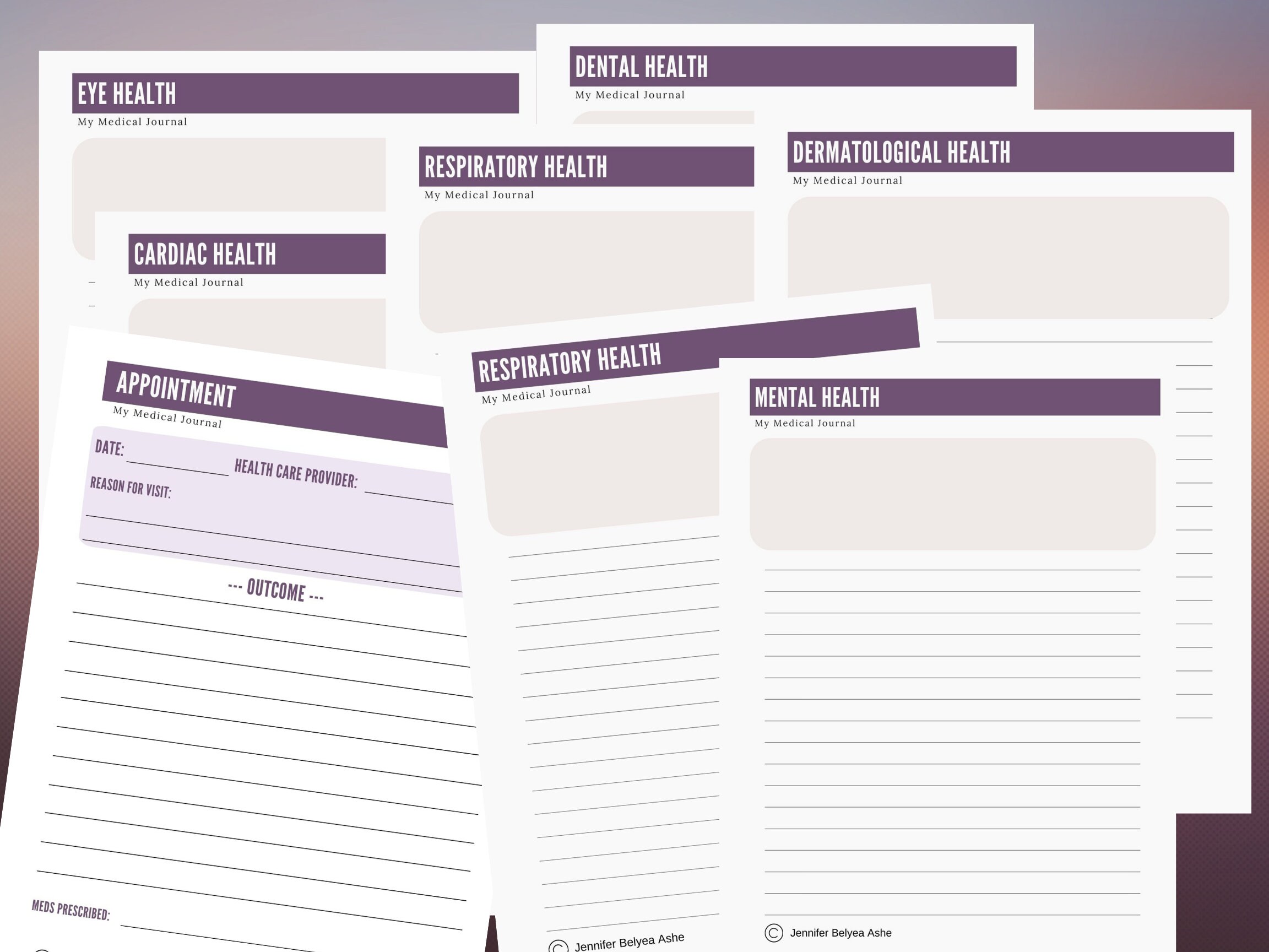 My Medical Journal PRINTABLE Health Tracker and Planner Digital ...