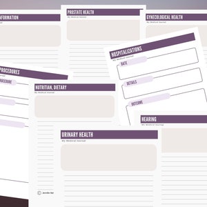 My Medical Journal PRINTABLE Health Tracker and Planner Digital ...