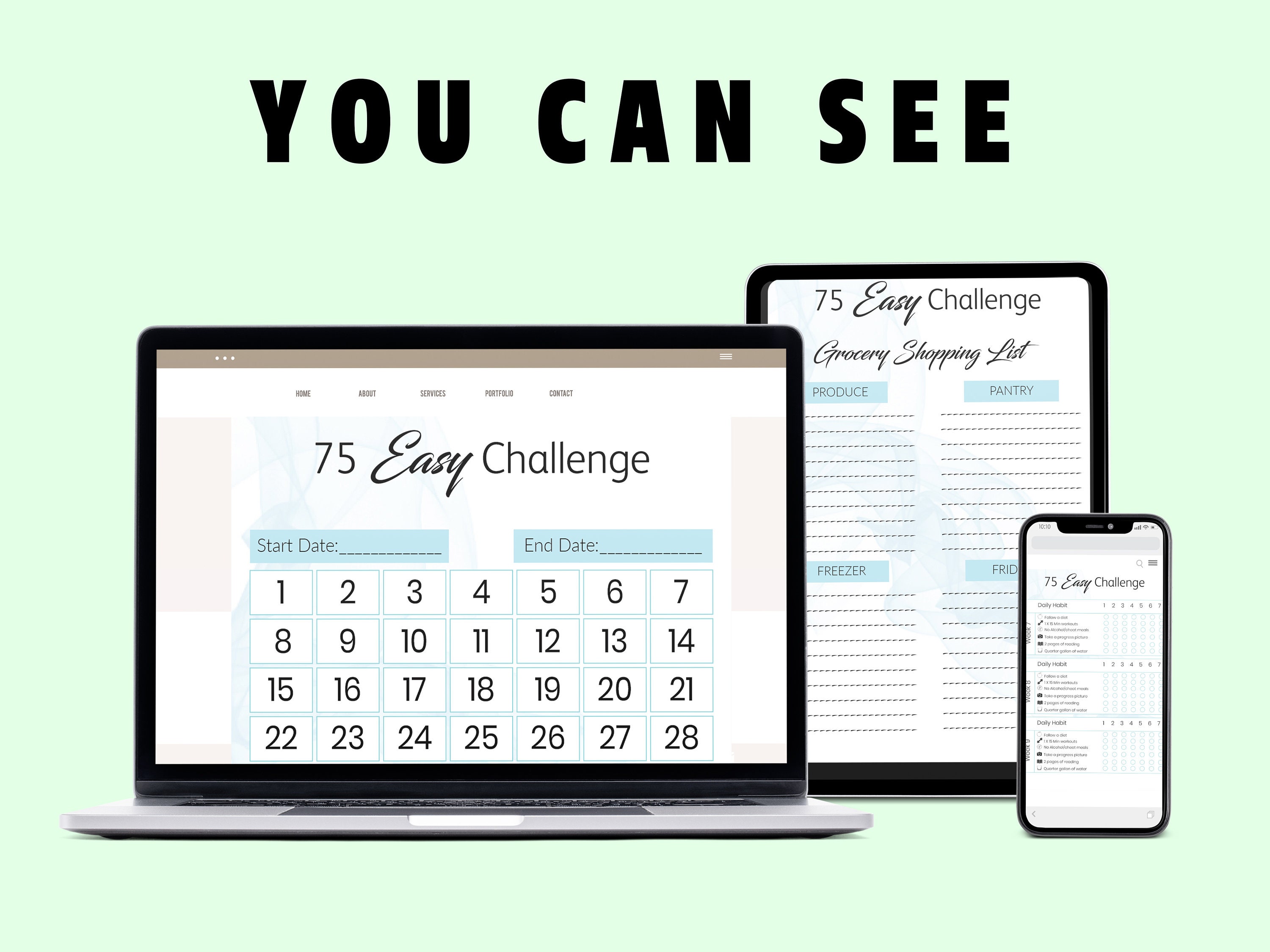 Printable 75 EASY Challenge Tracker, 75 Easy Printable, 75easy, Easier ...