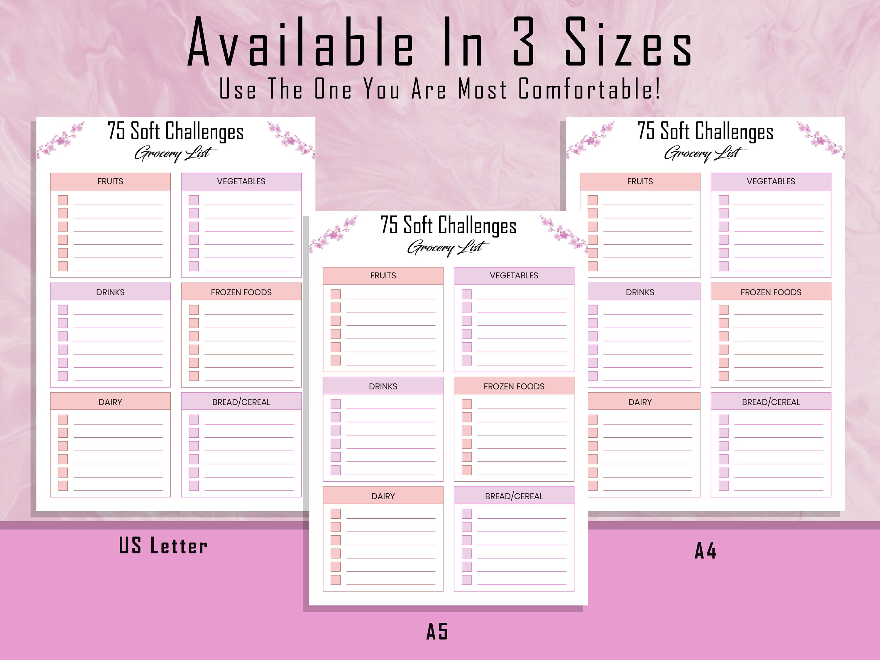 Printable 75 SOFT Challenge, 75soft Printable, 75soft, Easier 75, Easy ...