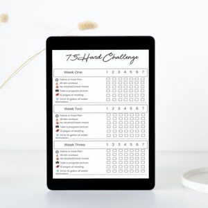 75 Hard Challenge Printable Digital Download Daily Habit Tracker ...