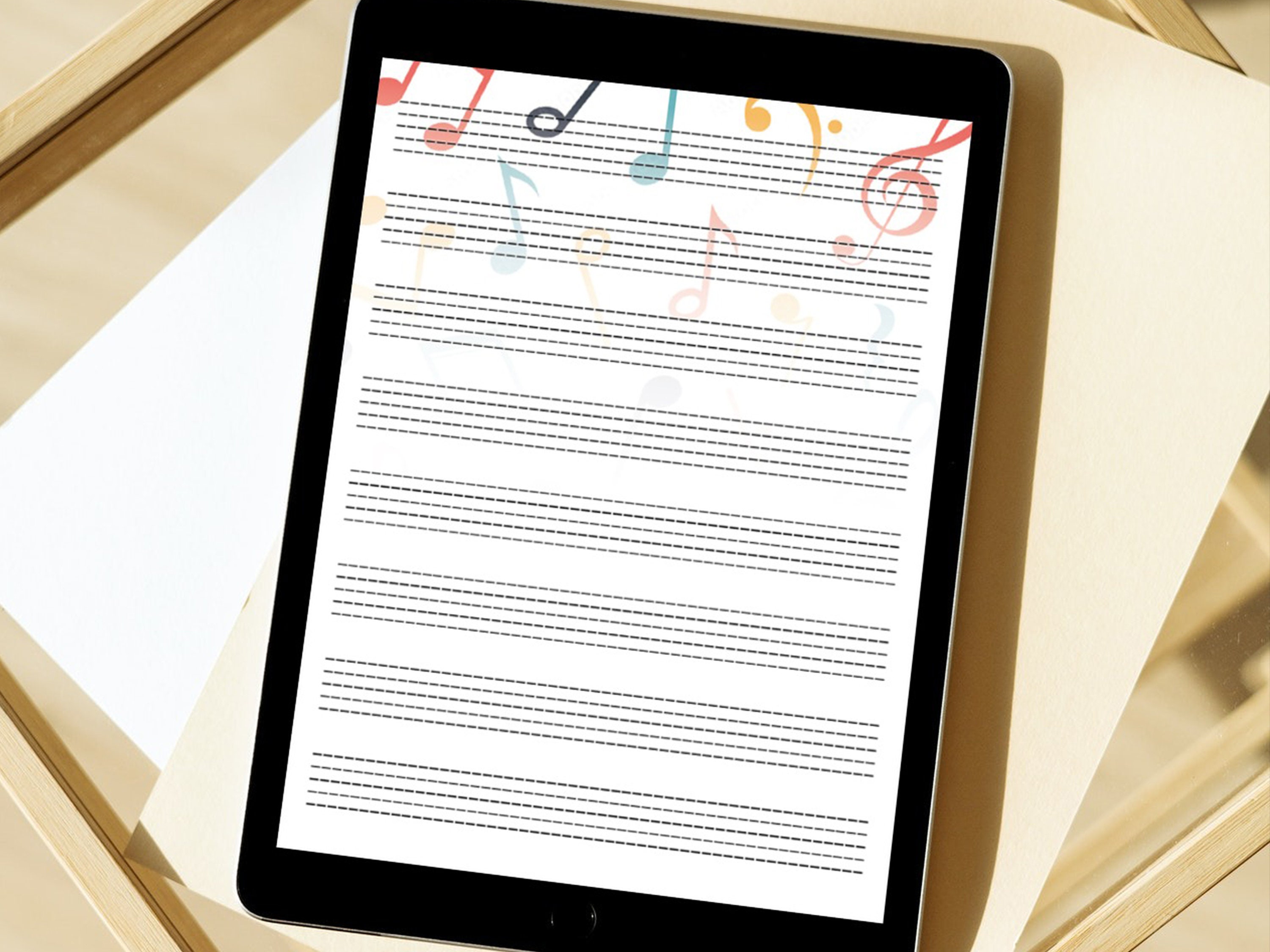 Printable Music Sheet, Language Study Journal, Language Study Planner ...