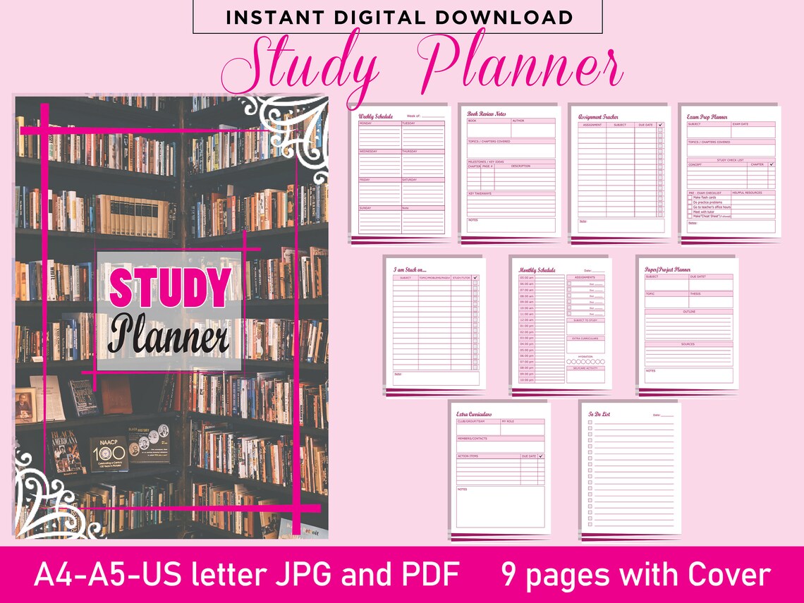 PRINTABLE Study Planner Language Study Journal Language | Etsy