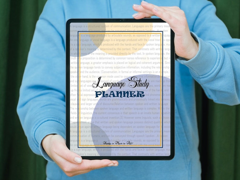 Printable Language Study Planner, Language Study Journal, Language ...