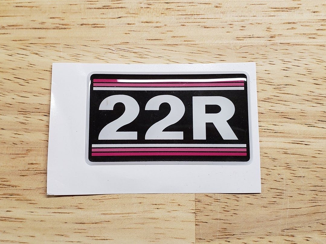 Toyota 22R TRD Black & White Stripes Valve Cover Labels Sticker, Label ...