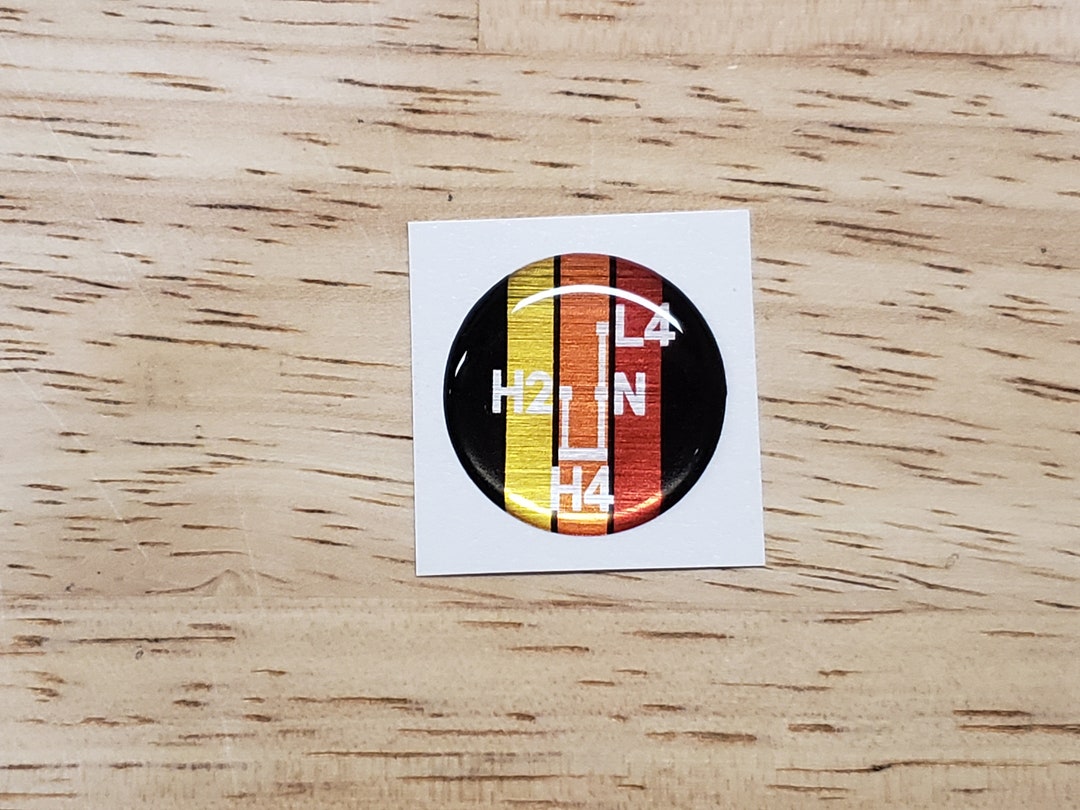 4X4 Shift Knob Coin Sticker .83" Brushed (for Select Models) - Etsy