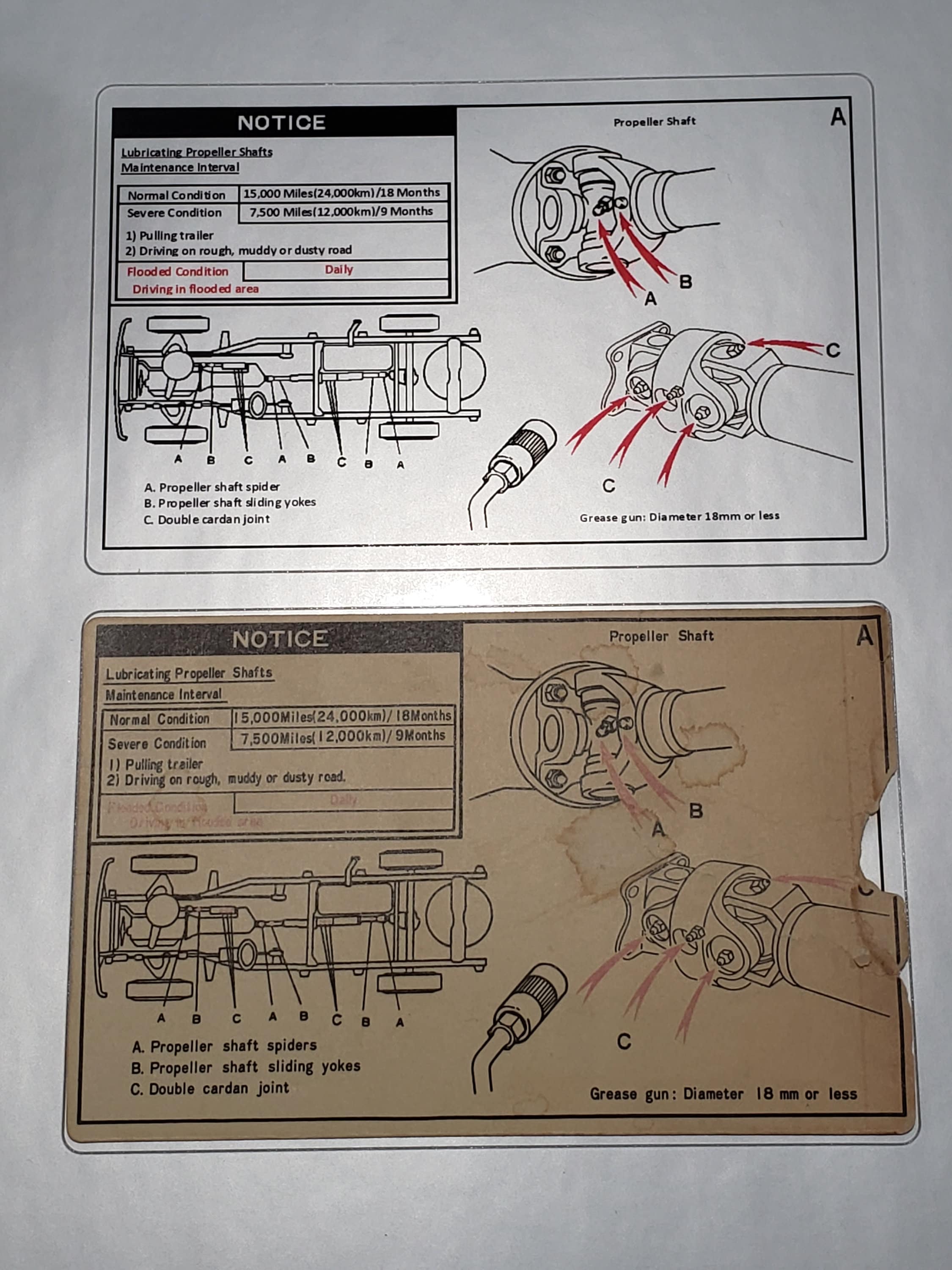 Toyota Sun Visor Lubrication Labels Sticker Label Decal - Etsy