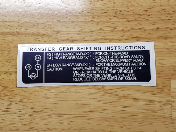 Toyota Transfer Gear Shifting Instructions 79-83 Labels - Etsy