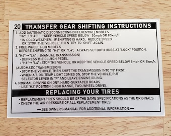 Toyota Sun Visor Lubrication Labels Sticker Label Decal | Etsy