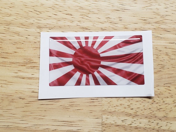 Japan Rising Sun Flag Badge Labels Sticker Label Decal - Etsy